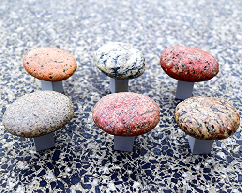 10 Pcs Kitchen Cabinet pull handles. Stone furniture. Sea Stone knobs and pulls.