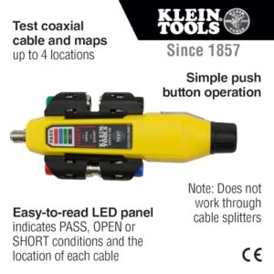 Klein Tools VDV512-101 Explorer 2 Coax Tester Kit, Includes Cable Tester / Wire Tracer / Coax Mapper with Remotes to Test up to 4 Locations