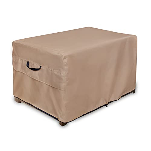 ULTCOVER Patio Deck Box Storage Bench Cover - Waterproof Outdoor Rectangular Fire Pit Table Covers 44 x 28 inch