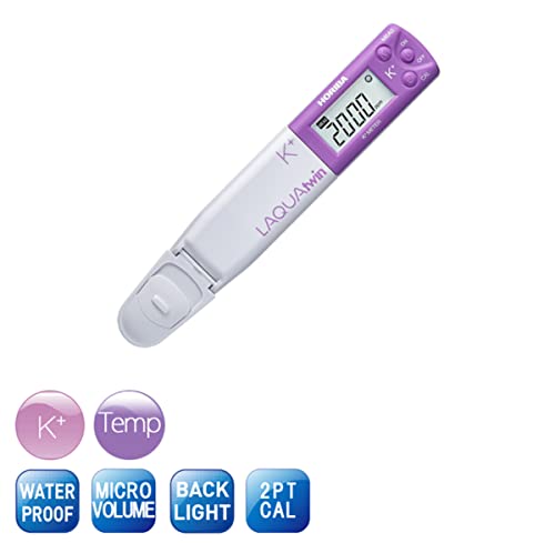 HORIBA LAQUATWIN - B-731 Potassium LAQUAtwin K-11 Pocket Tester; Range 39 to 3900 ppm, White