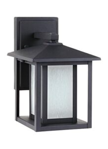 generation lighting 89029en3-12 hunnington one - light outdoor wall lantern outside fixture, black