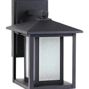 Generation Lighting 89029EN3-12 Hunnington One - Light Outdoor Wall Lantern Outside Fixture, Black