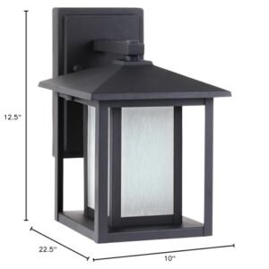 Generation Lighting 89029EN3-12 Hunnington One - Light Outdoor Wall Lantern Outside Fixture, Black