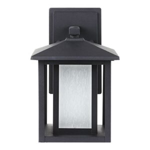 Generation Lighting 89029EN3-12 Hunnington One - Light Outdoor Wall Lantern Outside Fixture, Black