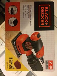 black & decker 1/4-sheet orbital sander soft grip paddle switch