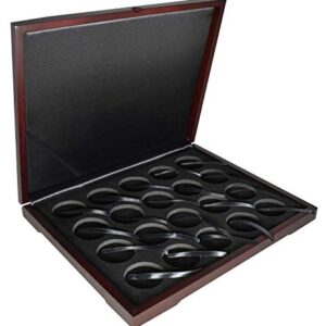 Guardhouse Wood Capsule Display Boxes 20 Coin Large/Air Tite T / 44.5mm, Mahogany Hardtop