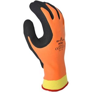 SHOWA 406 Latex Rubber Insulated Winter Work Glove with Acrylic/Nylon Liner, X-Large (Pack of 12 Pair)