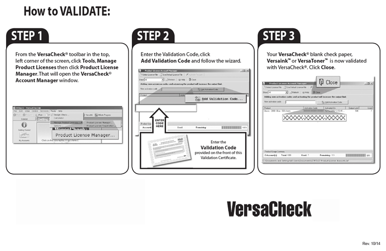 VersaCheck Annual 250 Print Validation Code [Online Code]