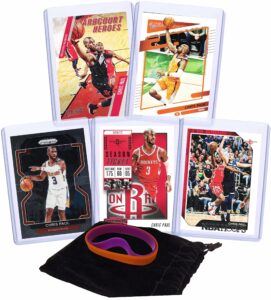 chris paul basketball cards assorted (5) bundle - oklahoma city thunder trading cards