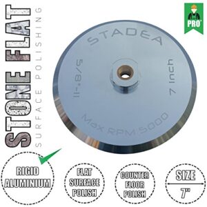 Stadea ABP105Q 7" Hook and Loop Backing Pad With Rigid Aluminium Backing, 5/8" 11 Brass Arbor