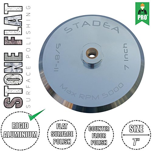 Stadea ABP105Q 7" Hook and Loop Backing Pad With Rigid Aluminium Backing, 5/8" 11 Brass Arbor