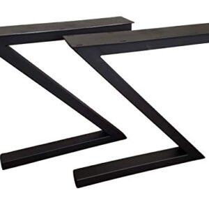 Metal Table Legs, Z-Shaped Style - Any Size and Color