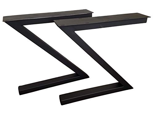 Metal Table Legs, Z-Shaped Style - Any Size and Color