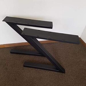 Metal Table Legs, Z-Shaped Style - Any Size and Color