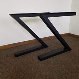 Metal Table Legs, Z-Shaped Style - Any Size and Color