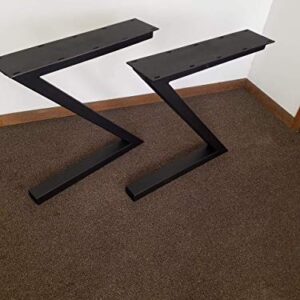 Metal Table Legs, Z-Shaped Style - Any Size and Color