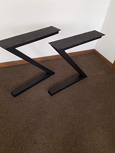 Metal Table Legs, Z-Shaped Style - Any Size and Color