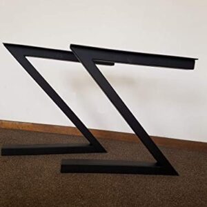 Metal Table Legs, Z-Shaped Style - Any Size and Color