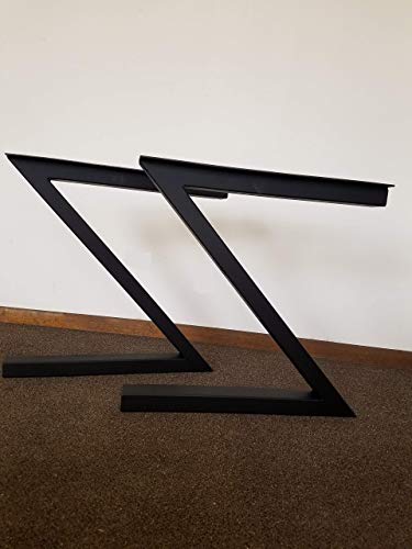 Metal Table Legs, Z-Shaped Style - Any Size and Color