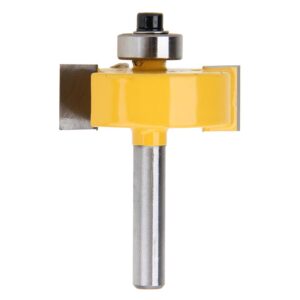 Yakamoz 1/4 Inch Shank Rabbet Router Bit with 6 Bearings Set | 1/8", 1/4", 5/16", 3/8", 7/16", 1/2" Bearings