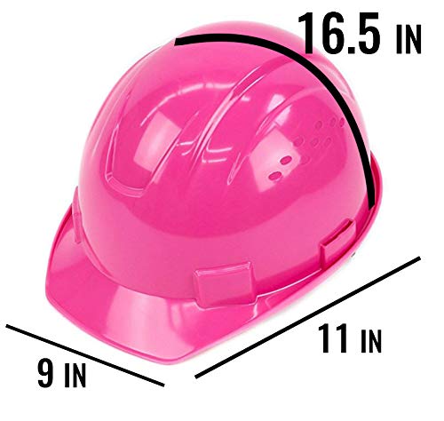 RK-HP14-HP, Hard Hat Cap Style with 4 Point Ratchet Suspension, 1EA (Hi vis pink)