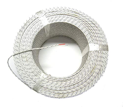 J-Type Thermocouple Wire AWG 24 Solid w. Braided Fiberglass Insulation - 10 Yard