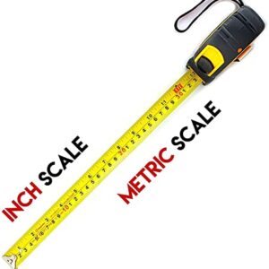 Astorn Metric Tape Measure 16ft/5M Retractable - Clear, Easy to Read Measuring Tape for Adults & Kids - Cinta Metrica Profesional Measurement Tape for Contractors & DIY