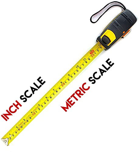 Astorn Metric Tape Measure 16ft/5M Retractable - Clear, Easy to Read Measuring Tape for Adults & Kids - Cinta Metrica Profesional Measurement Tape for Contractors & DIY