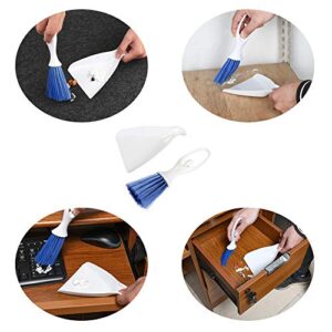 Jscarlife Mini Dustpan and Brush Deep Detail Cleaning Set, Deep Gap Cleaning Tool, Sweeping Up and Tidying Your Home, Desk, Countertop, Key Board, Cat, Dog and Other Pets, Dustpan