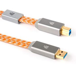 iFi Mercury3.0 Audiophile USB 3.0 A to B Cable for Computer/USB Audio and Data Transfer (0.5m, USB 3.0 B)