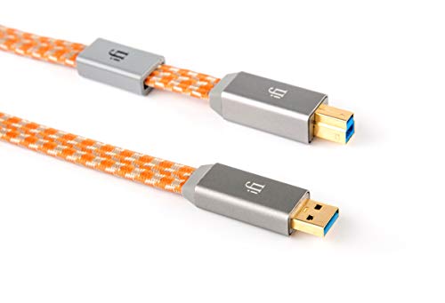 iFi Mercury3.0 Audiophile USB 3.0 A to B Cable for Computer/USB Audio and Data Transfer (0.5m, USB 3.0 B)