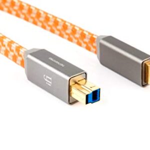 iFi Mercury3.0 Audiophile USB 3.0 A to B Cable for Computer/USB Audio and Data Transfer (0.5m, USB 3.0 B)