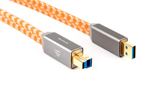 iFi Mercury3.0 Audiophile USB 3.0 A to B Cable for Computer/USB Audio and Data Transfer (0.5m, USB 3.0 B)