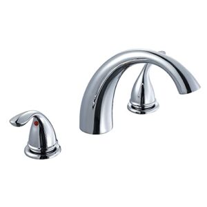 glacier bay builders 2-handle deck-mount roman tub faucet in polished chrome