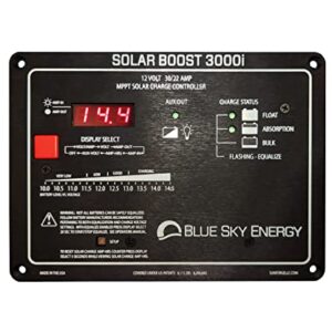 Blue Sky Energy SB3000i Solar Boost 30A MPPT Charge Controller with Display, Fully programmable for Lead-Acid or Lithium Batteries. Dual Battery Charge or 30A LVD Load Output