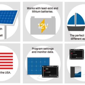 Blue Sky Energy SB3000i Solar Boost 30A MPPT Charge Controller with Display, Fully programmable for Lead-Acid or Lithium Batteries. Dual Battery Charge or 30A LVD Load Output