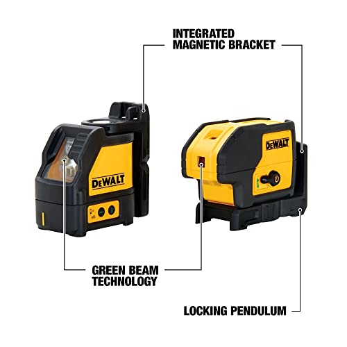 DEWALT Laser Level, 3 Spot + Cross Line, Green, 150-Foot Range (DW0883CG)