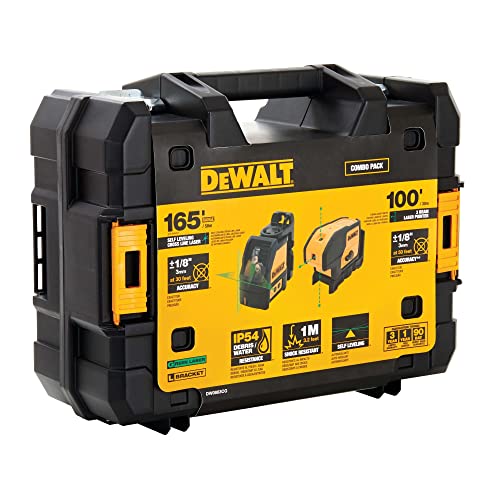 DEWALT Laser Level, 3 Spot + Cross Line, Green, 150-Foot Range (DW0883CG)