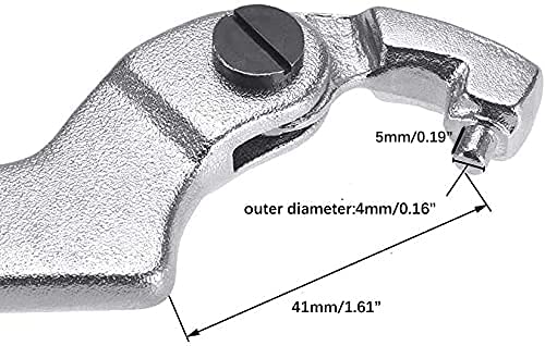 Vmotor Chrome Vanadium Adjustable C Spanner Hook Wrench Tool - 3/4-2"(19-51mm)