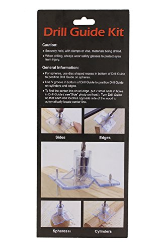 DCT SAE Drill Bit Guide Centering Punch 8-pc Center Drilling Set Kit – 3/16 to 1/2in Bushings, Locating Pin, Guide