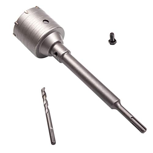 CertBuy 2 1/2 Inch Concrete Hole Saw with SDS Plus Shank, 65mm Wall Hole Saw Drill Bit for Brick Concrete Cement Stone