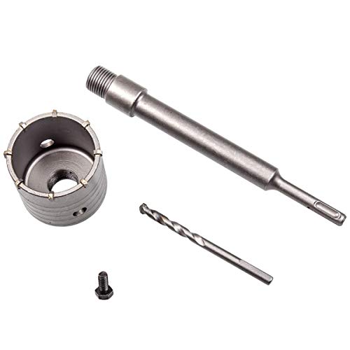 CertBuy 2 1/2 Inch Concrete Hole Saw with SDS Plus Shank, 65mm Wall Hole Saw Drill Bit for Brick Concrete Cement Stone