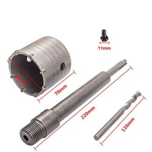 CertBuy 2 1/2 Inch Concrete Hole Saw with SDS Plus Shank, 65mm Wall Hole Saw Drill Bit for Brick Concrete Cement Stone