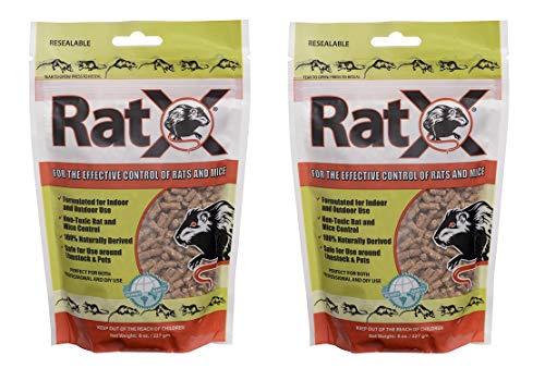 EcoClear Products, Inc. 2 Pack of RatX, 8 Ounces Each, for The Safe and Effective Control of Rats