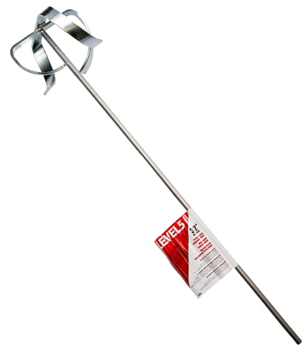 Drywall Mud Mixer - LEVEL5 | 32" Shaft 7" Head | Pro-Grade | Extra Long Drill Attachment Paddle | 5-292