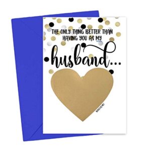 Pregnancy Scratch Off Card for Husband, Pregnancy Announcement to Husband Baby Reveal from Wife, I'm Pregnant Card (Husband)