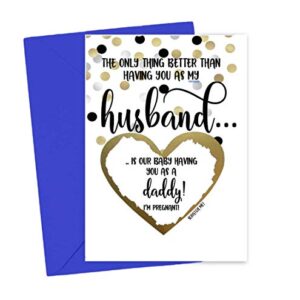 Pregnancy Scratch Off Card for Husband, Pregnancy Announcement to Husband Baby Reveal from Wife, I'm Pregnant Card (Husband)