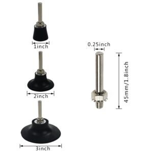 Coceca 5 Pack Roloc Disc Pad Holder, Universal Quick Change 2 Inch 3 Inch and 1 Inch Roloc Disc Holder with 1/4" Shank for Die Grinder Accessories Polishing Round Rotating Tools