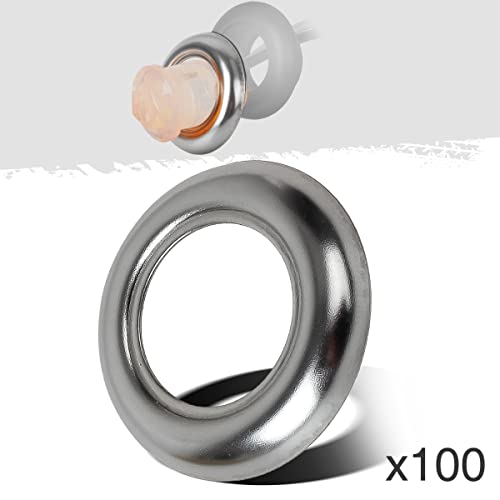 Partsam 3/4" round Stainless Steel Trim Ring Bezel For 3/4" Accent Marker Lights and all 3/4" Round Marker Clearance Lights (Pack of 100)