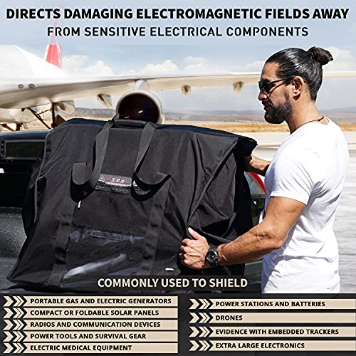 Mission Darkness Revelation EMP Shield for Generators and Extra-Large Electronics // Military-Grade Faraday Bag for EMP/CME Protection, Forensic Investigators, Preppers, and Personal Security